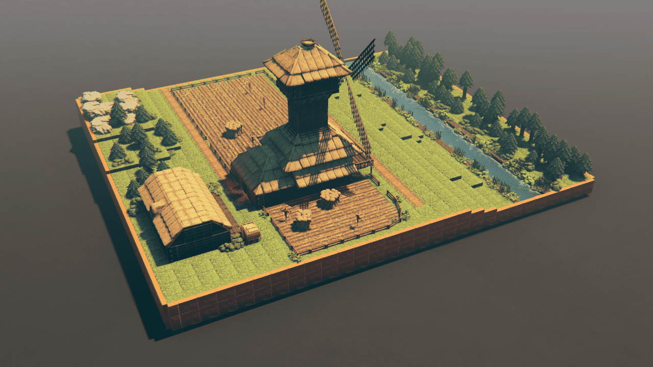 Windmill and farm by the river - Tales Tavern