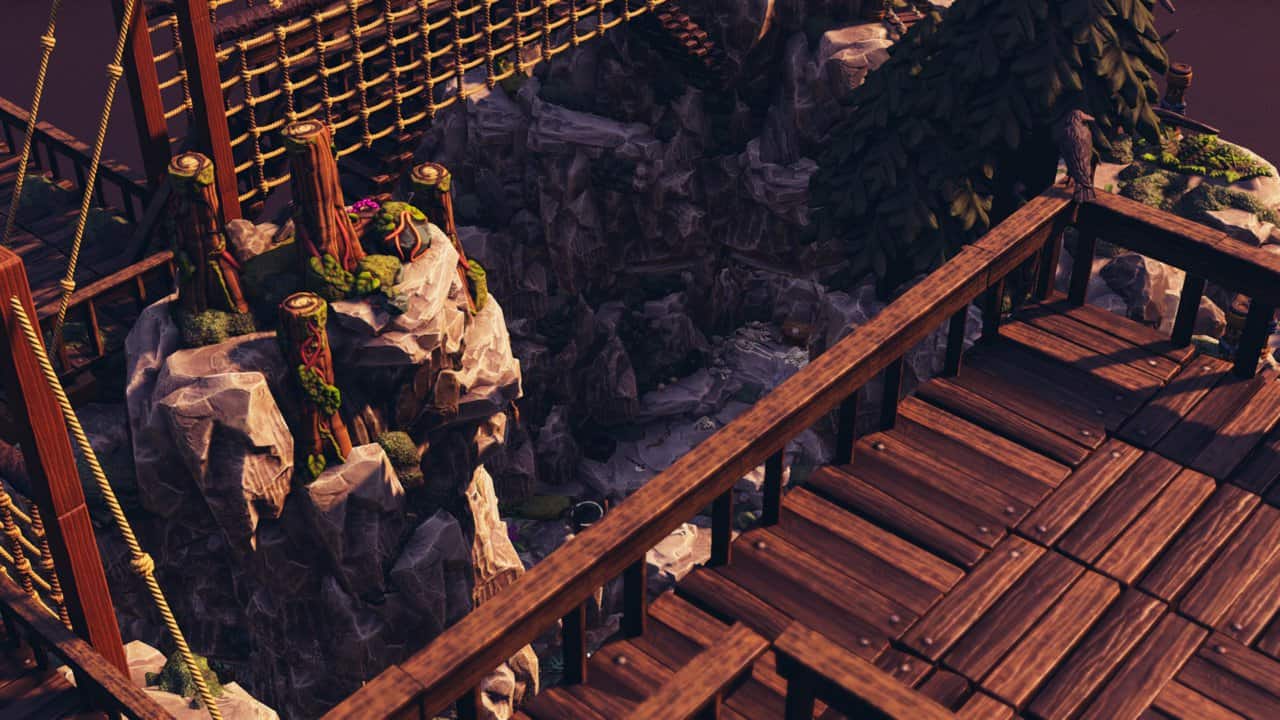 Waterfall Bridge - Mountain Battle Map - 01 - Tales Tavern