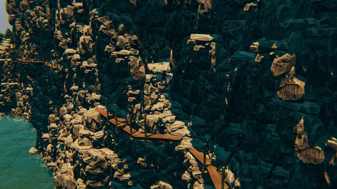 a treacherous cliff path,,,diorama - Tales Tavern