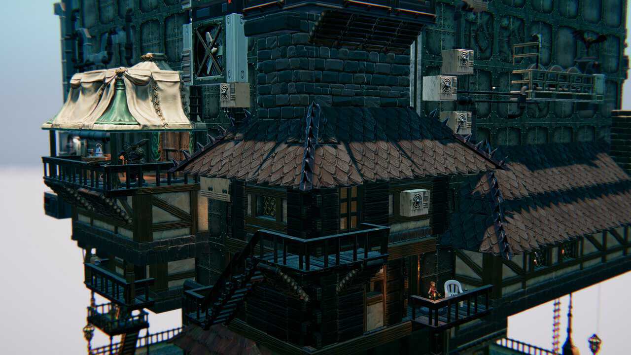 Steampunk Elevator City - Tales Tavern