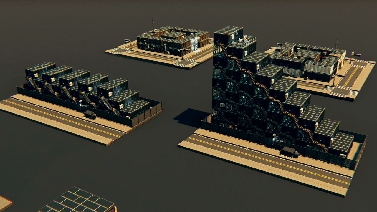 Cyberpunk Container Apartments + Build Kit - Tales Tavern