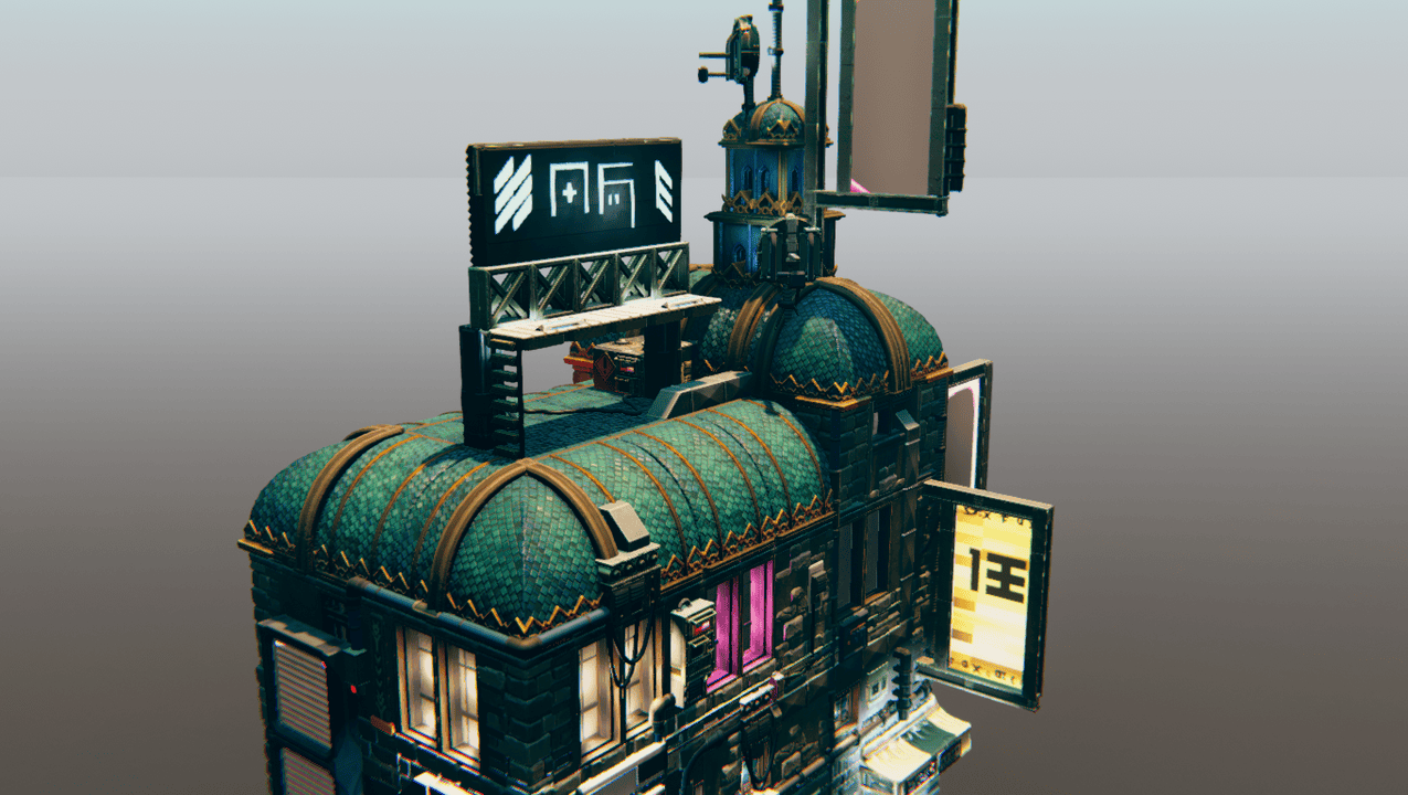 European Style Cyberpunk Building - Tales Tavern