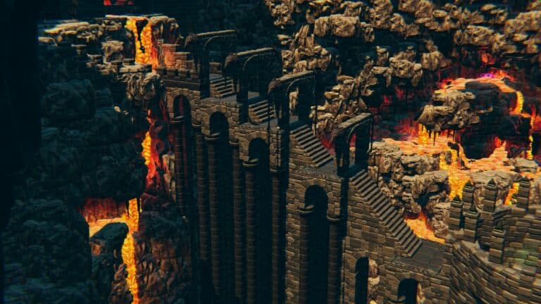 a volcanic castle (volcano) - Tales Tavern