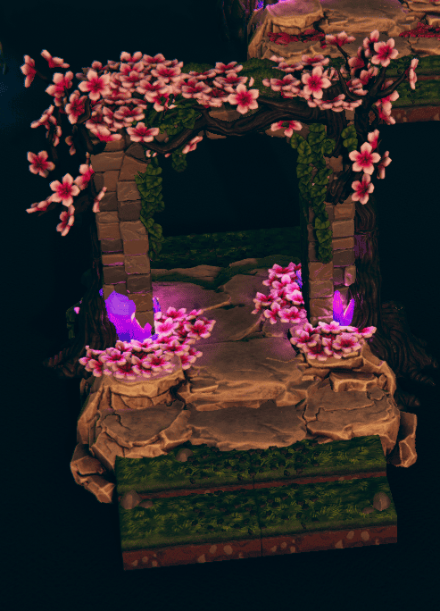 Overgrown Stone Gateway - Cherry tree version - Tales Tavern