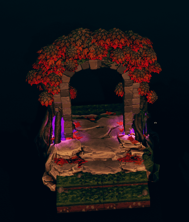 Overgrown Stone Gateway - Fall Tree version - Tales Tavern