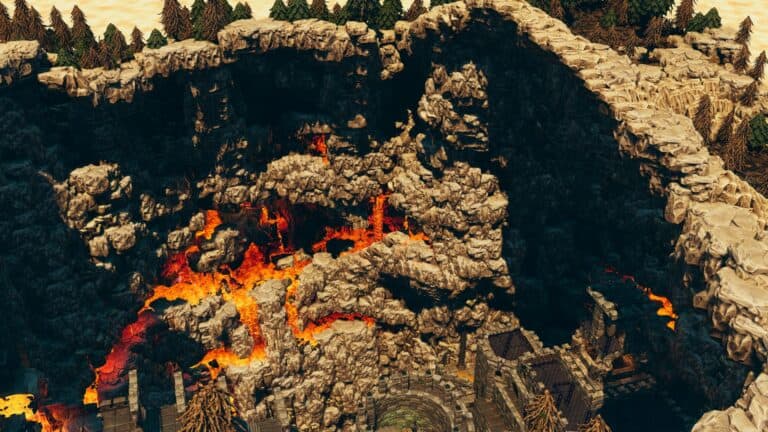 a volcanic castle (volcano) - Tales Tavern