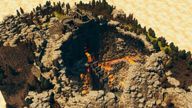 a volcanic castle (volcano) - Tales Tavern