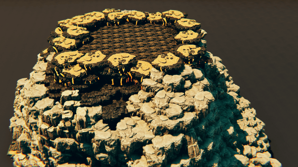 Empty mountain with entrance to mine or cave - Tales Tavern