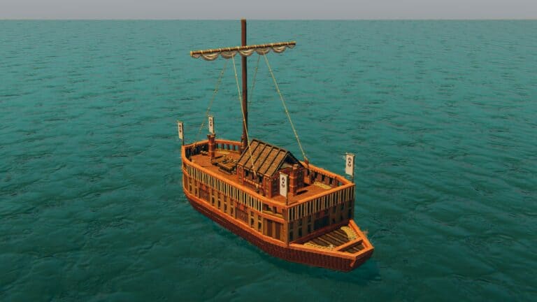 ship japanese sekibune mast deployed - Tales Tavern