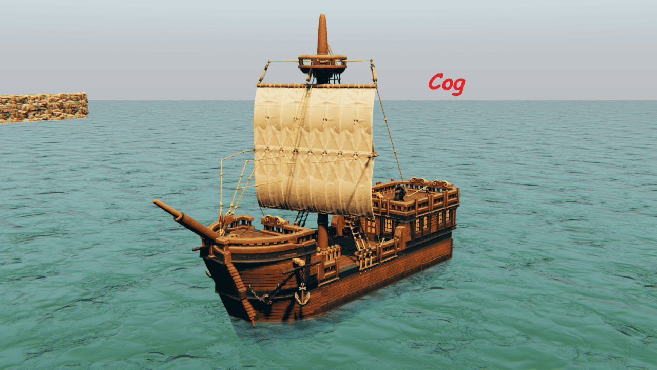 Cog Small Ship Fantasy Merchant Trade or Warship - Tales Tavern