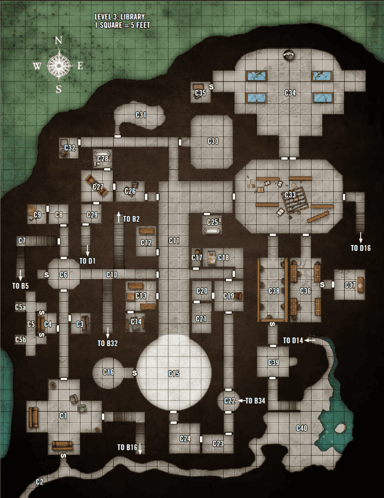 Abomination Vaults Floor 3 - Library - Tales Tavern