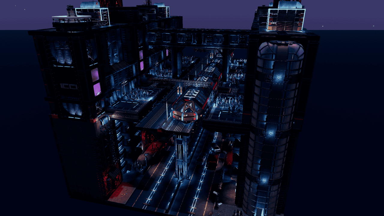 Elevated tram rail - Tales Tavern